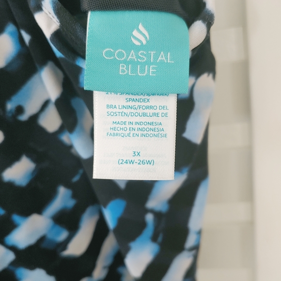 Coastal Blue Swim Womens Plus Size Control Swimwear Takini Top Poshmark